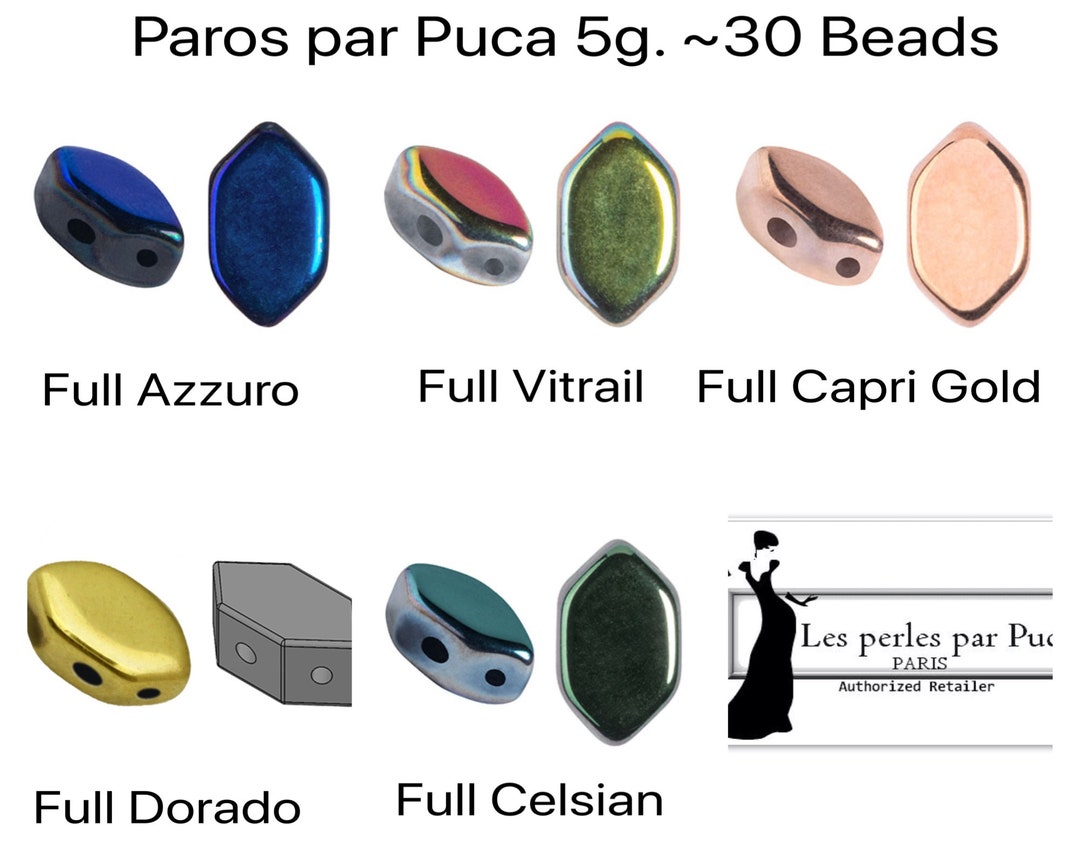 PAROS Par Puca, 5 G. ~30 Beads, + 2 FREE Patterns With Par Puca Order ...