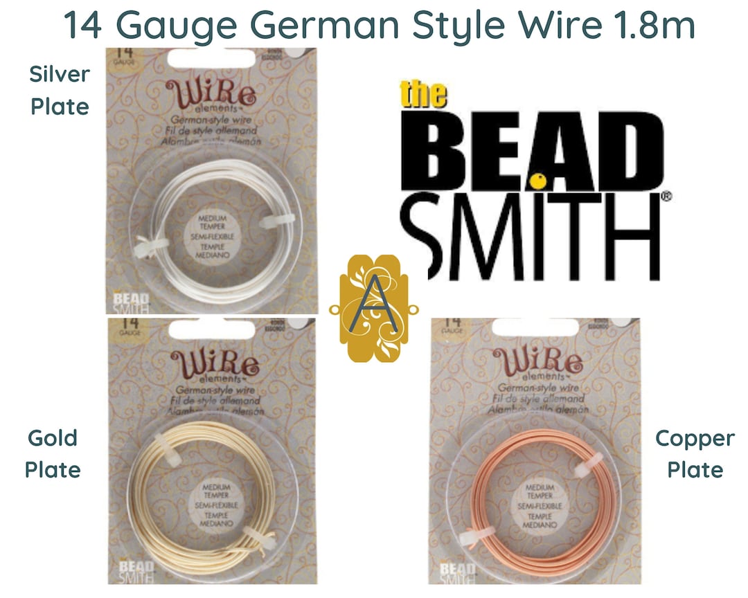 14 GAUGE German Style Wire, Round, Medium Temper, 1.8 Meters, Silver ...