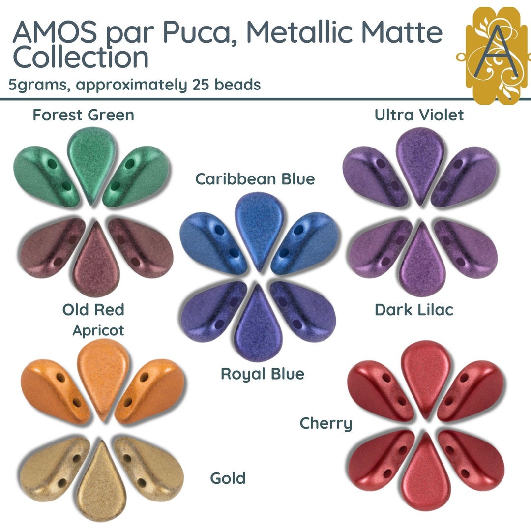 AMOS Par Puca, Metallic Matte Collection -II, 5g. ~25 Beads, Don't ...
