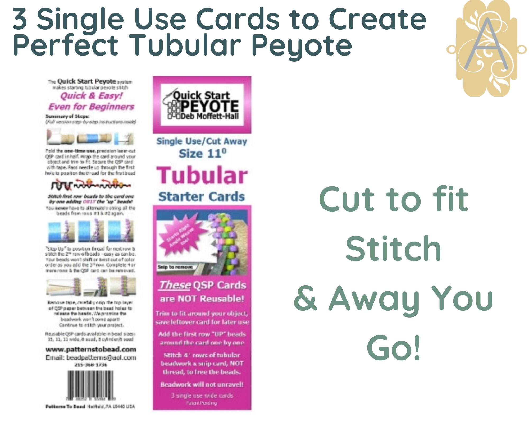 Quick Start Cards for Even\odd Peyote, 2 Drop Peyote, Herringbone ...