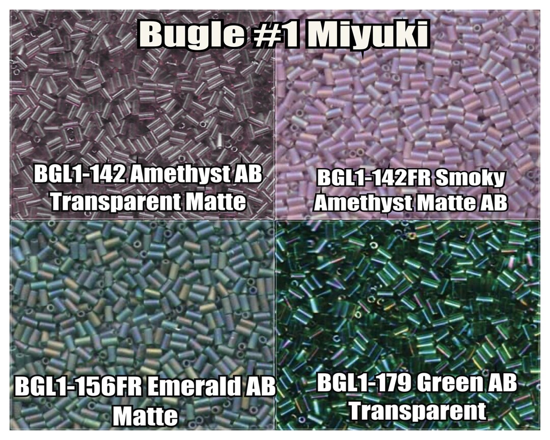 Miyuki Bugles 1 Size 3mm, 10g, BGL1-142, BGL1-142FR, BGL1-156FR, BGL1 ...
