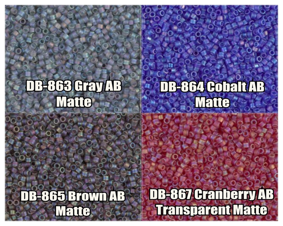 11/0 Miyuki Delica Beads, DB863, DB864, DB865, DB867 - 5g, 10g - Etsy