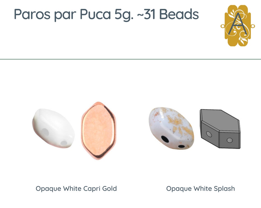 PAROS Par Puca, 5g. ~31 Beads, + 2 FREE PATTERNS With Order, Opaque ...