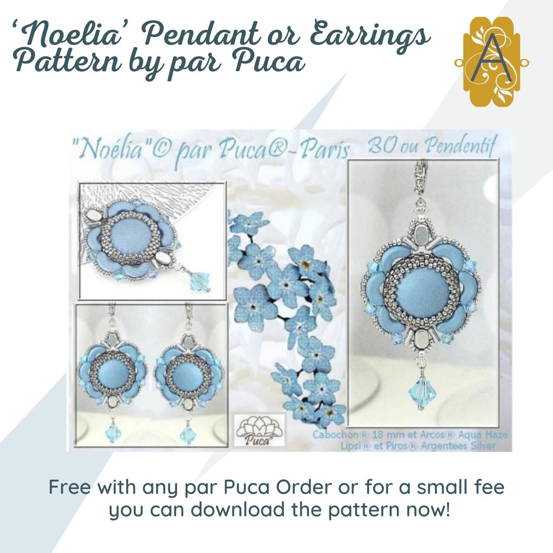Noelia Pendant or Earrings Par Puca Pattern, Free With an Order of Par ...
