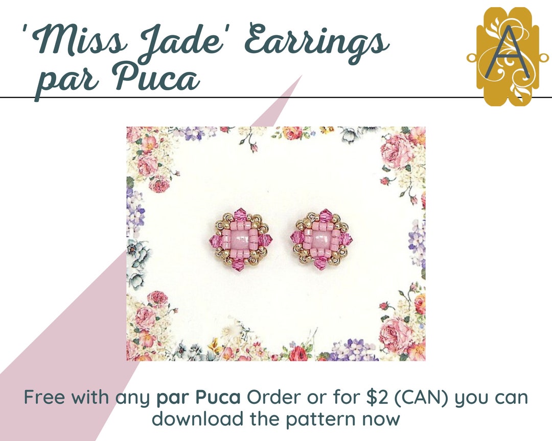 Miss Jade Earrings Par Puca Pattern, Free With an Order of Par Puca ...
