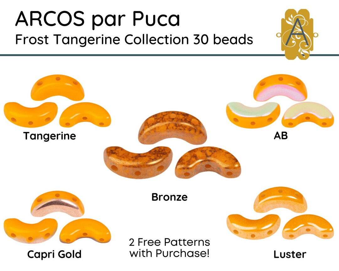 New Colors! Arcos Par Puca, the Frost TANGERINE Collection, 30 Pcs + 2 ...
