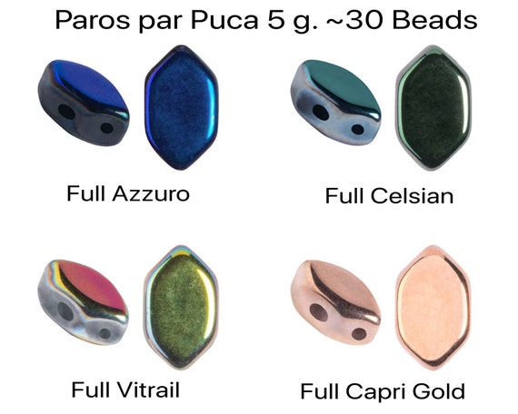 PAROS Par Puca 5 G. 30 Beads 2 FREE Patterns With Par | Etsy