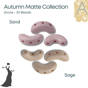 Arcos Par Puca, Autumn Matte Collection, ~30 Beads, + 2 FREE Patterns ...
