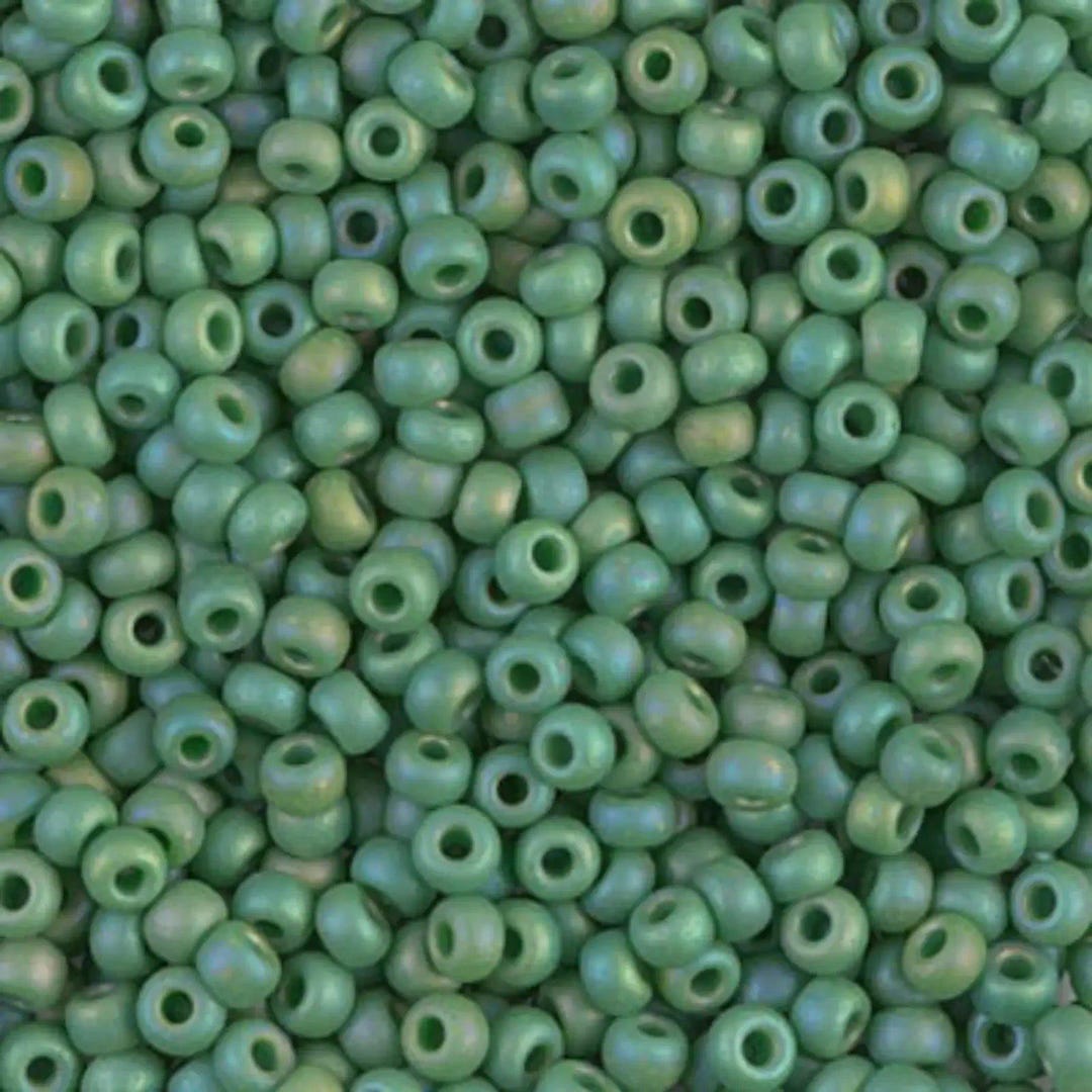 Miyuki 8/0 Seed Beads, 8-411FR, Matte Jade Green AB, 10g - Etsy