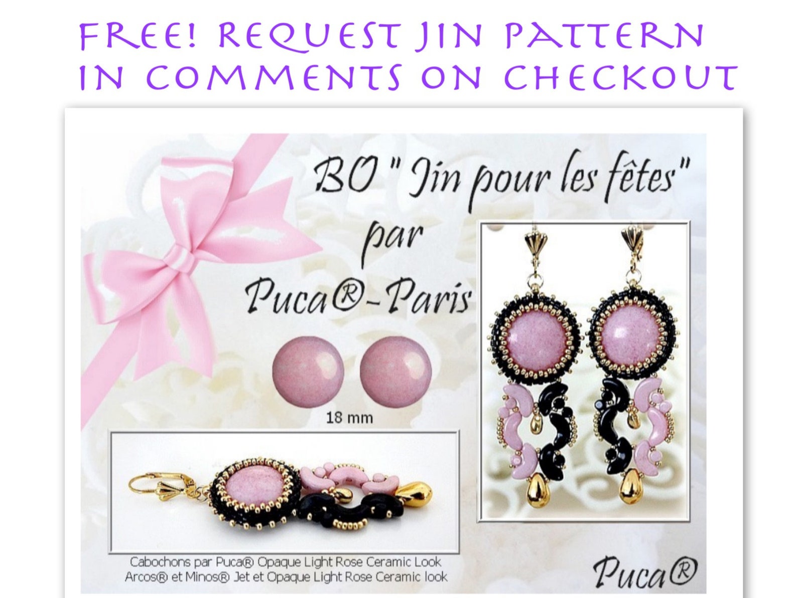 Minos Par Puca 5g 95 Beads Free Patterns W Purchase Beige | Etsy Canada