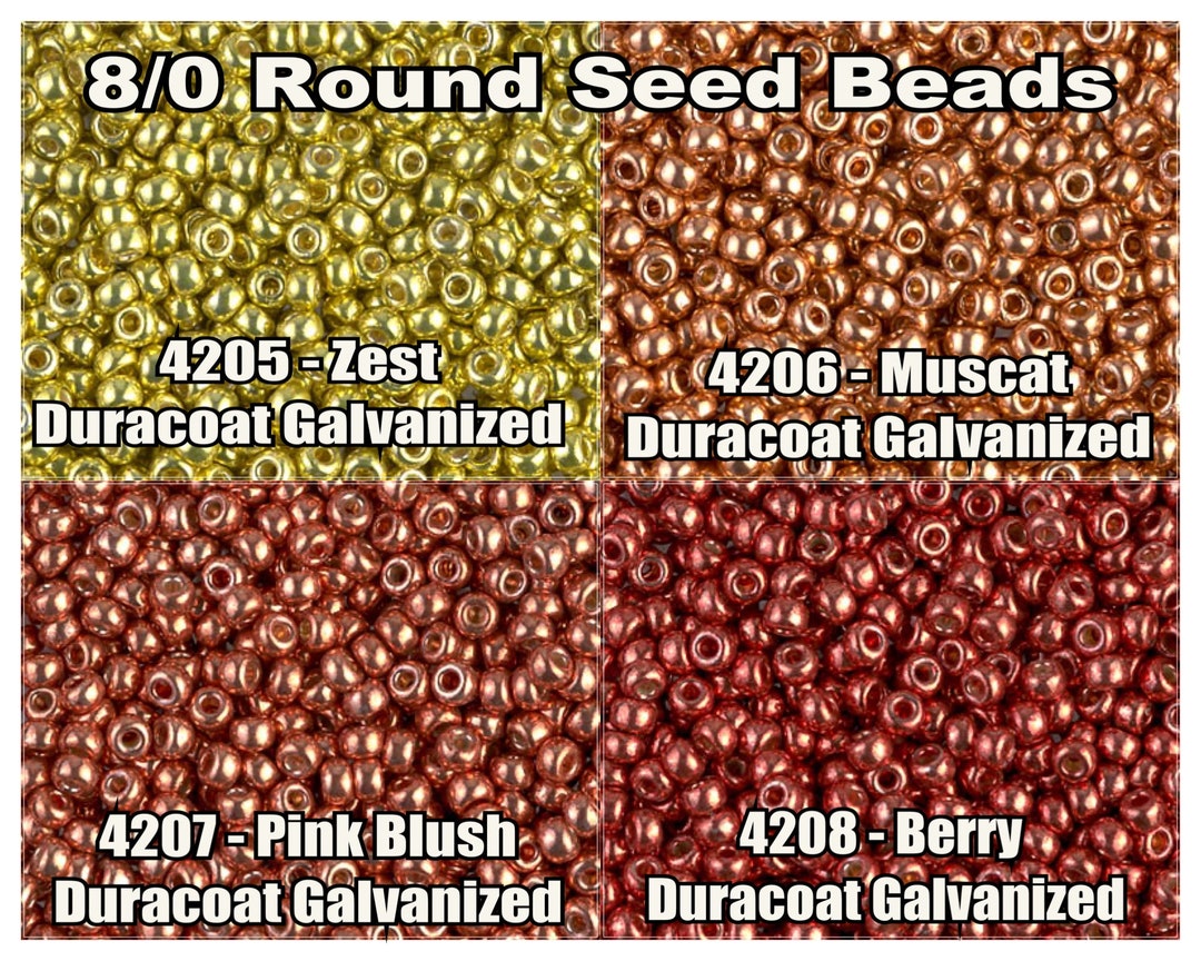 8/0 Miyuki Seed Beads 10 G, Zest Duracoat Galvanized 4205, Muscat ...