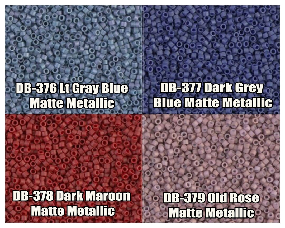 11/0 Miyuki Delica Beads, DB376, DB377, DB378, DB379 - 5g, 10g - Etsy