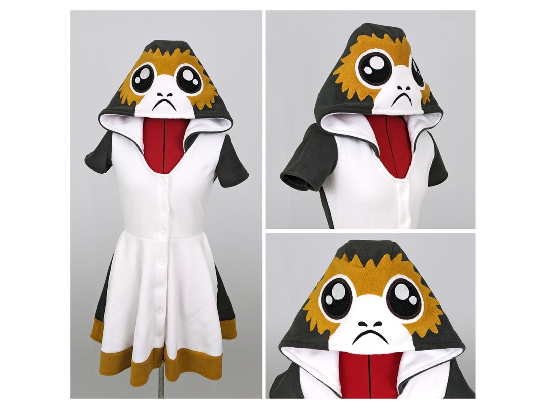 Porg Inspired Kigurumi Dress Handmade Star Wars Fleece Cosplay for ...