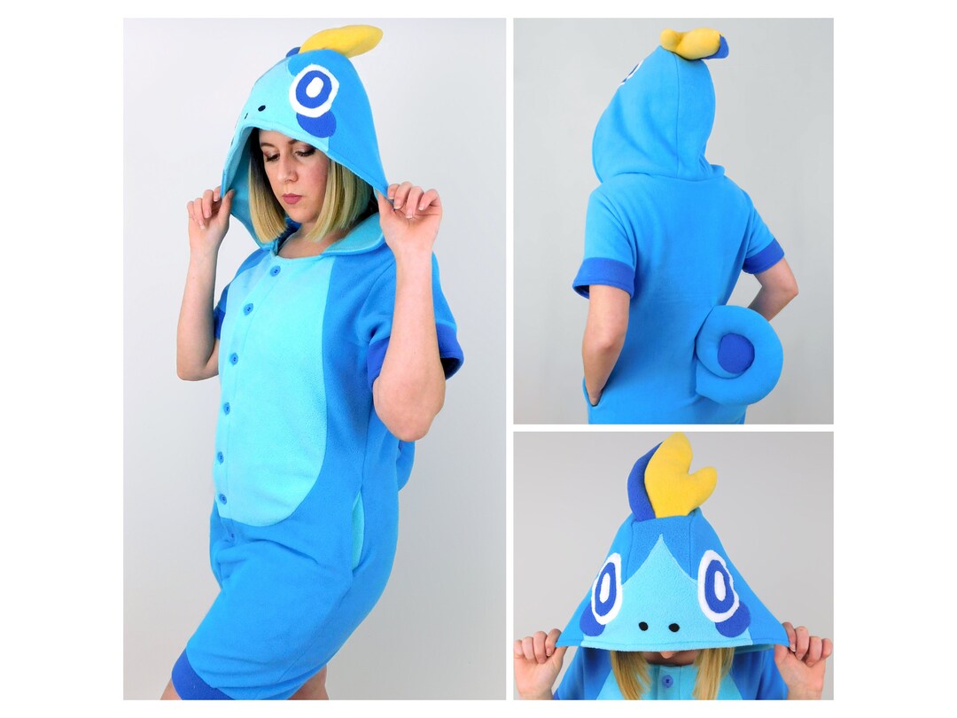 Sobble Inspired Kigurumi Romper Handmade Fleece Cosplay for Men or ...