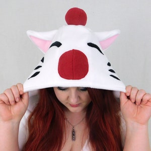 Moogle Inspired Kigurumi Dress Handmade Final Fantasy Fleece Cosplay ...