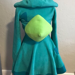Bulbasaur Inspired Kigurumi Dress Handmade Fleece Pokemon Cosplay for ...