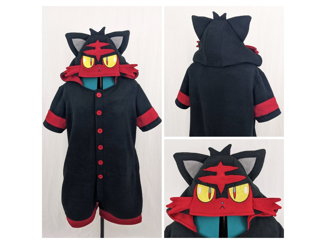 Litten Inspired Kigurumi Romper Handmade Fleece Cosplay for Men or ...