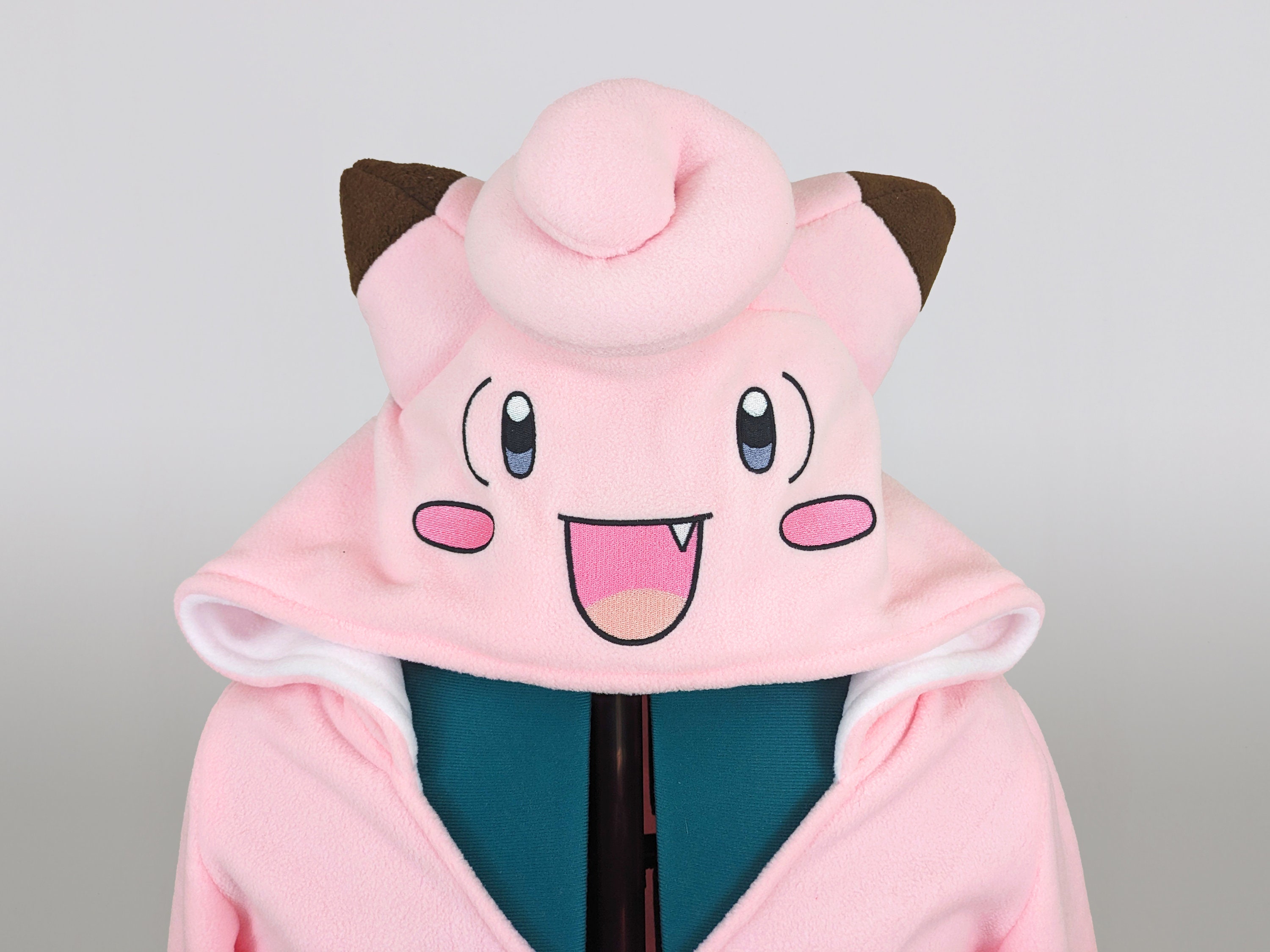 Clefairy Inspired Kigurumi Dress Handmade Fleece Fairy Pokemon Cosplay ...
