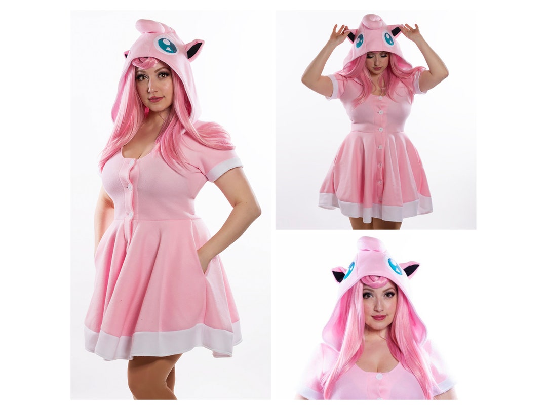 Jigglypuff Inspired Kigurumi Dress Handmade Fairy Pokemon Fleece ...