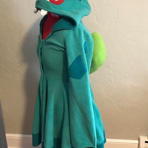 Bulbasaur Inspired Kigurumi Dress Handmade Fleece Pokemon Cosplay for ...
