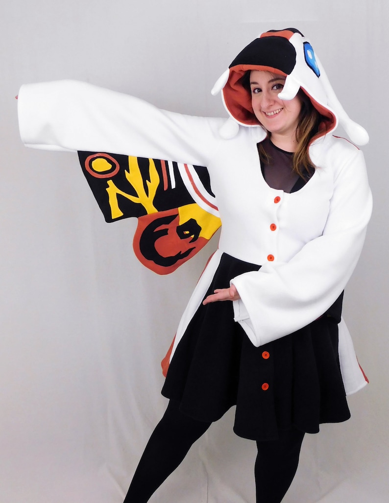 Mothra Inspired Kigurumi Dress Handmade Godzilla Fleece Cosplay for ...