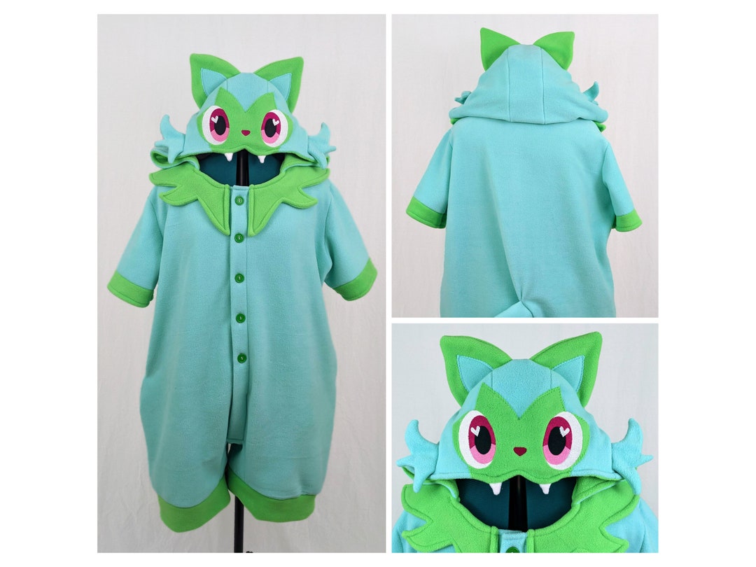 Sprigatito Inspired Kigurumi Romper Handmade Fleece Cosplay for Men or ...