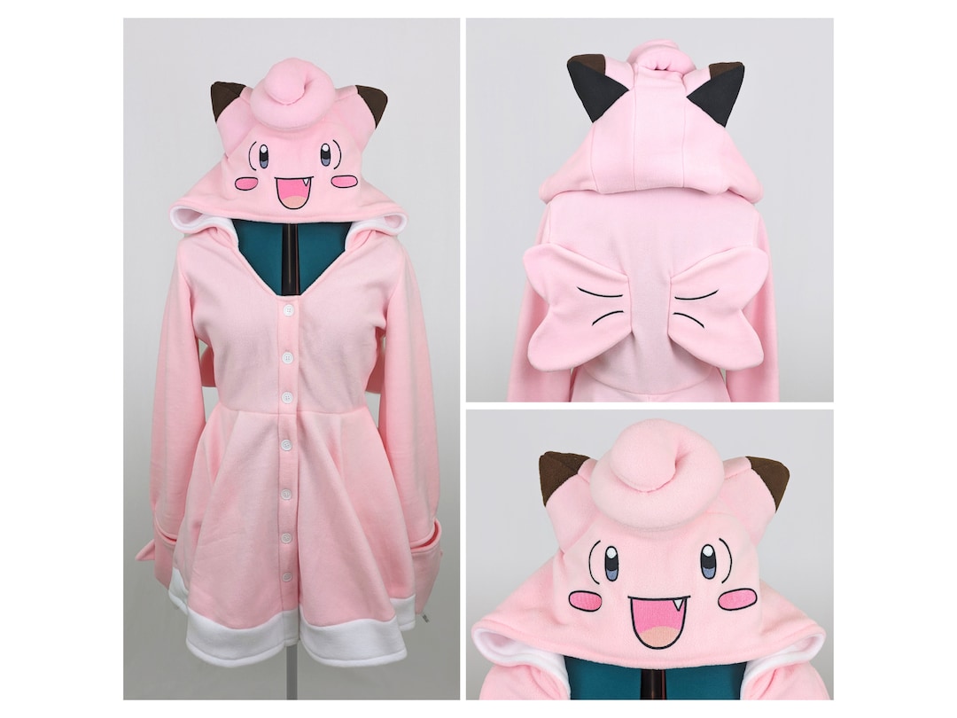 Clefairy Inspired Kigurumi Dress Handmade Fleece Fairy Pokemon Cosplay ...