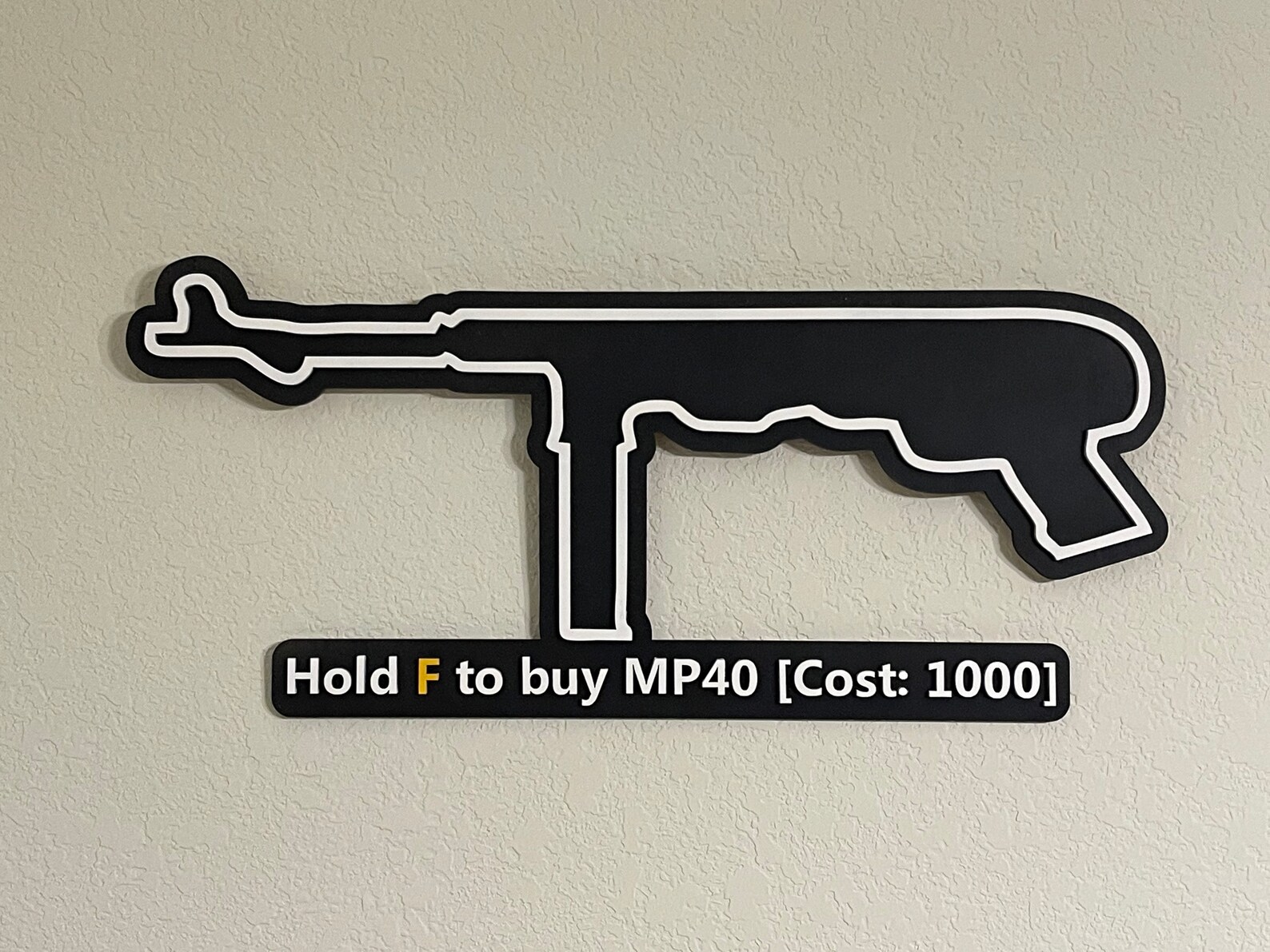 MP40 Wall Gun Buy Wood Sign - Etsy