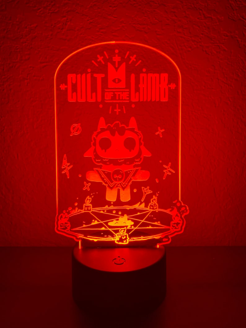 Cult of the Lamb LED Acrylic Light - Etsy