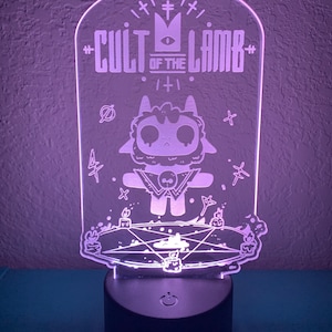 Cult of the Lamb LED Acrylic Light - Etsy