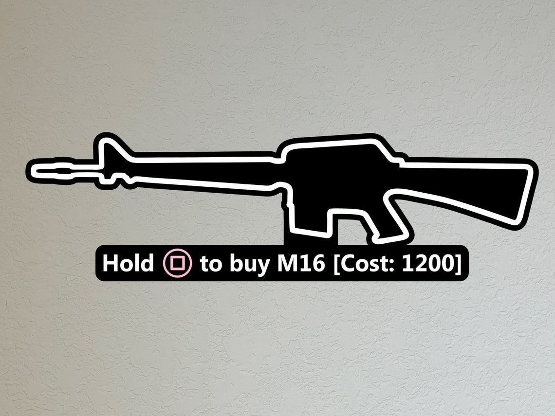 M16 Wall Gun Buy Wood Sign - Etsy