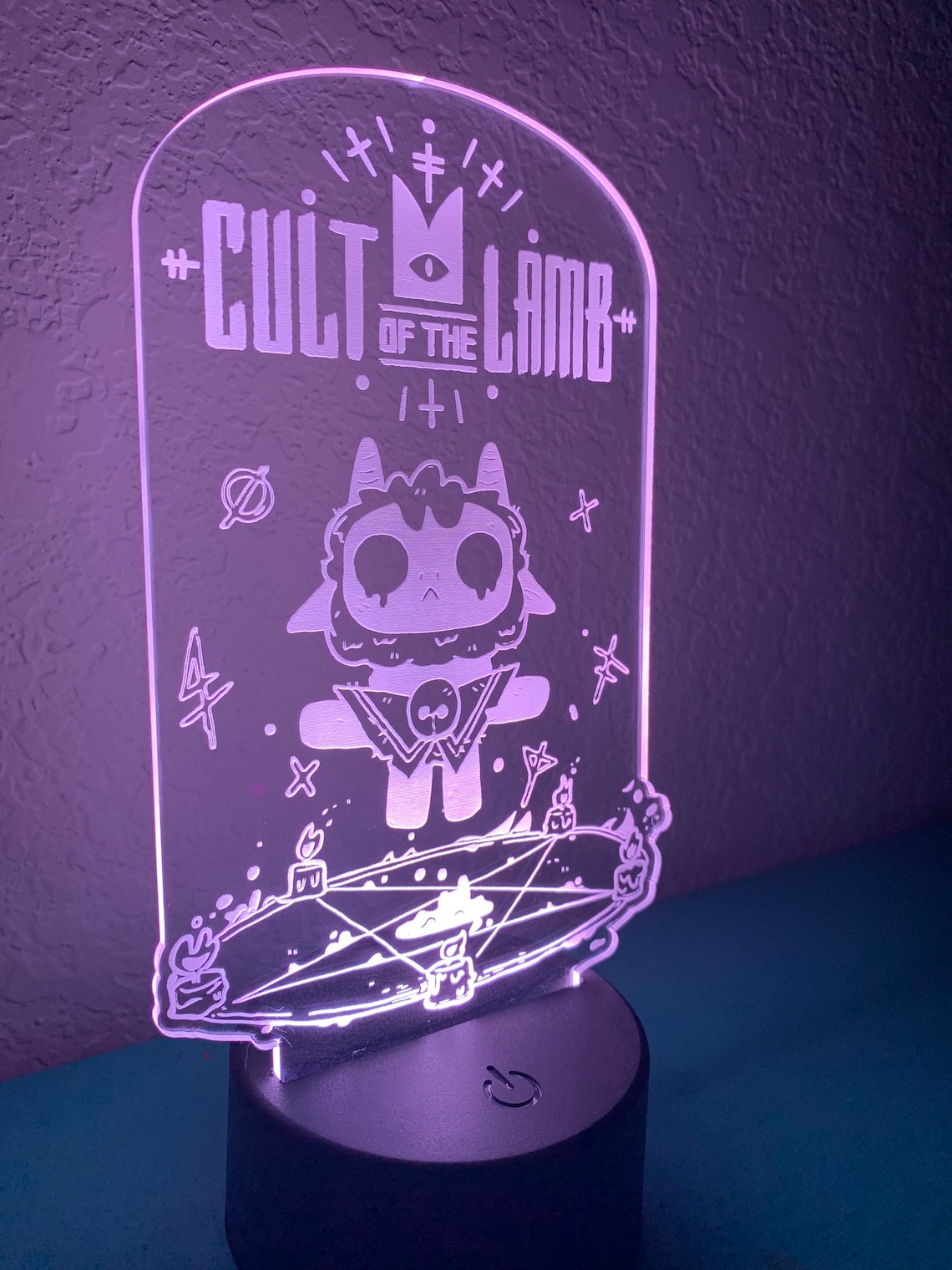 Cult of the Lamb LED Acrylic Light - Etsy