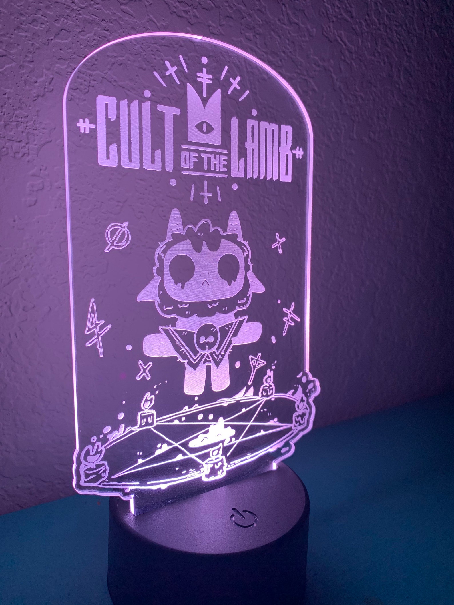 Cult of the Lamb LED Acrylic Light - Etsy