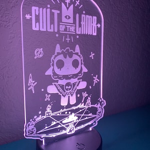 Cult of the Lamb LED Acrylic Light - Etsy