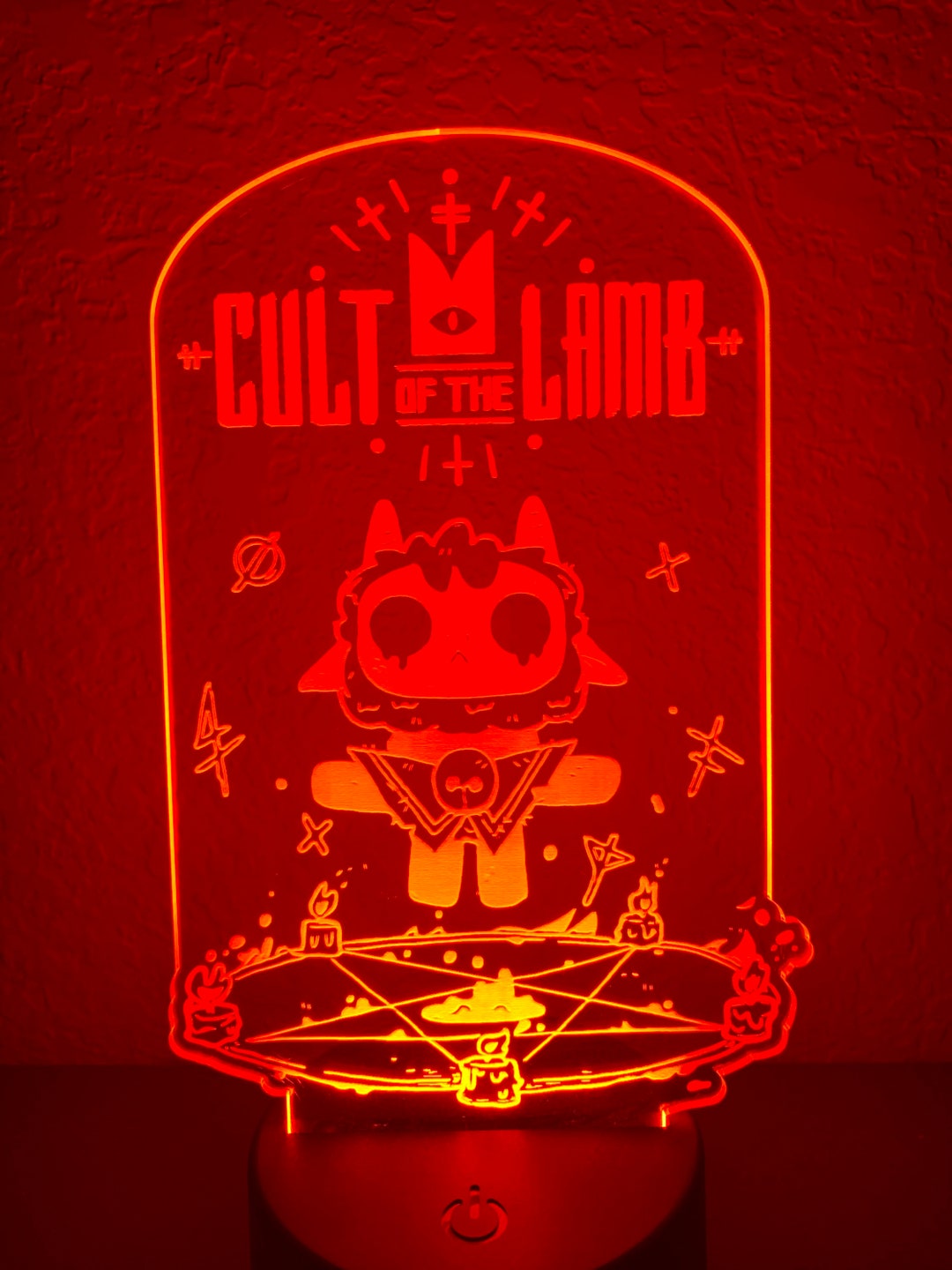 Cult of the Lamb LED Acrylic Light - Etsy