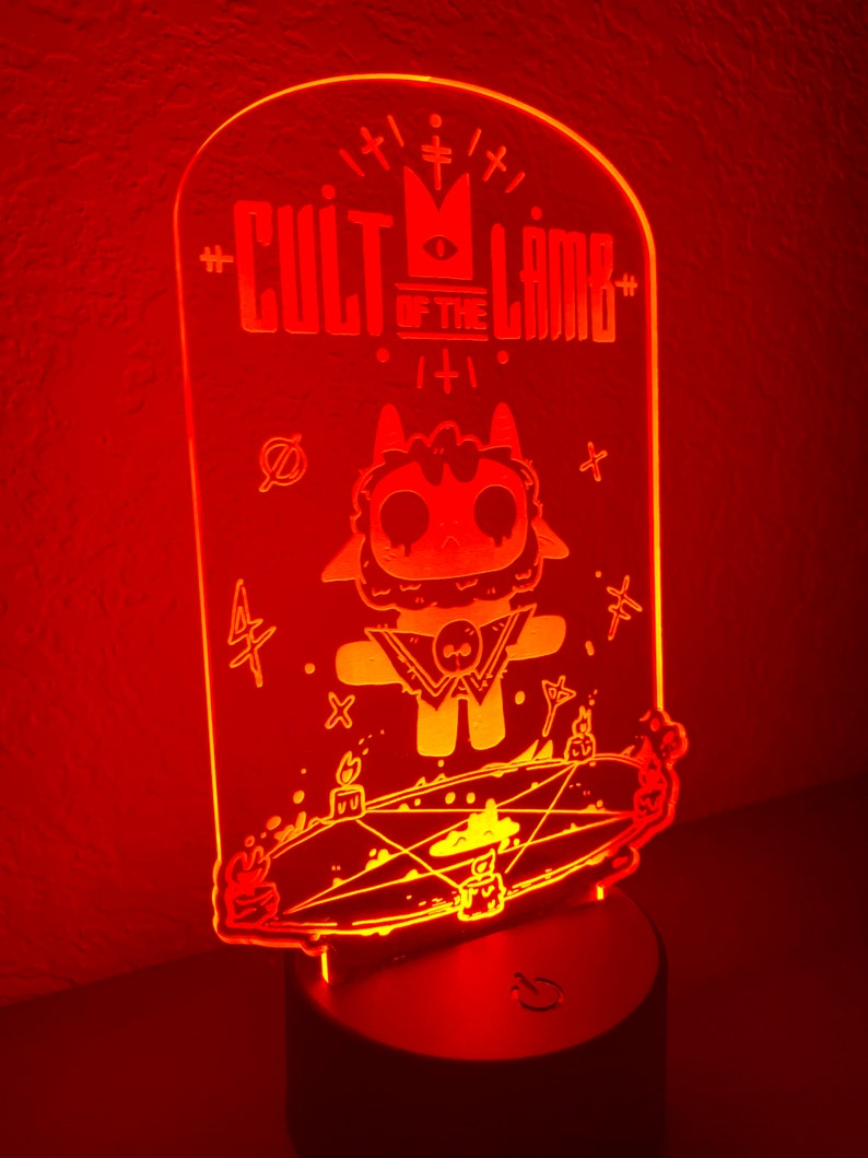 Cult of the Lamb LED Acrylic Light - Etsy