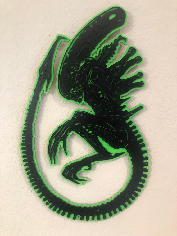 Alien Xenomorph Wood Sign | Etsy