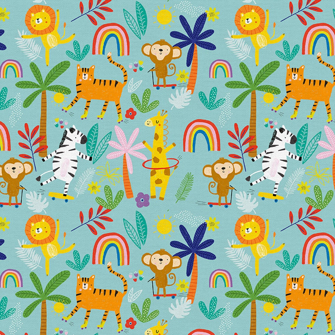 Jungle Love by Lisa Barlow for PBS Fabrics - Paintbrush Studio Fabrics ...