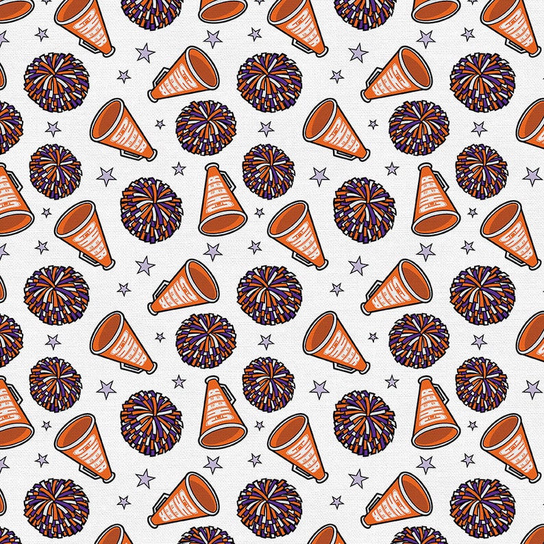 Cheerleading Cotton Fabric: Super Sports Print by PBS Fabrics - Etsy