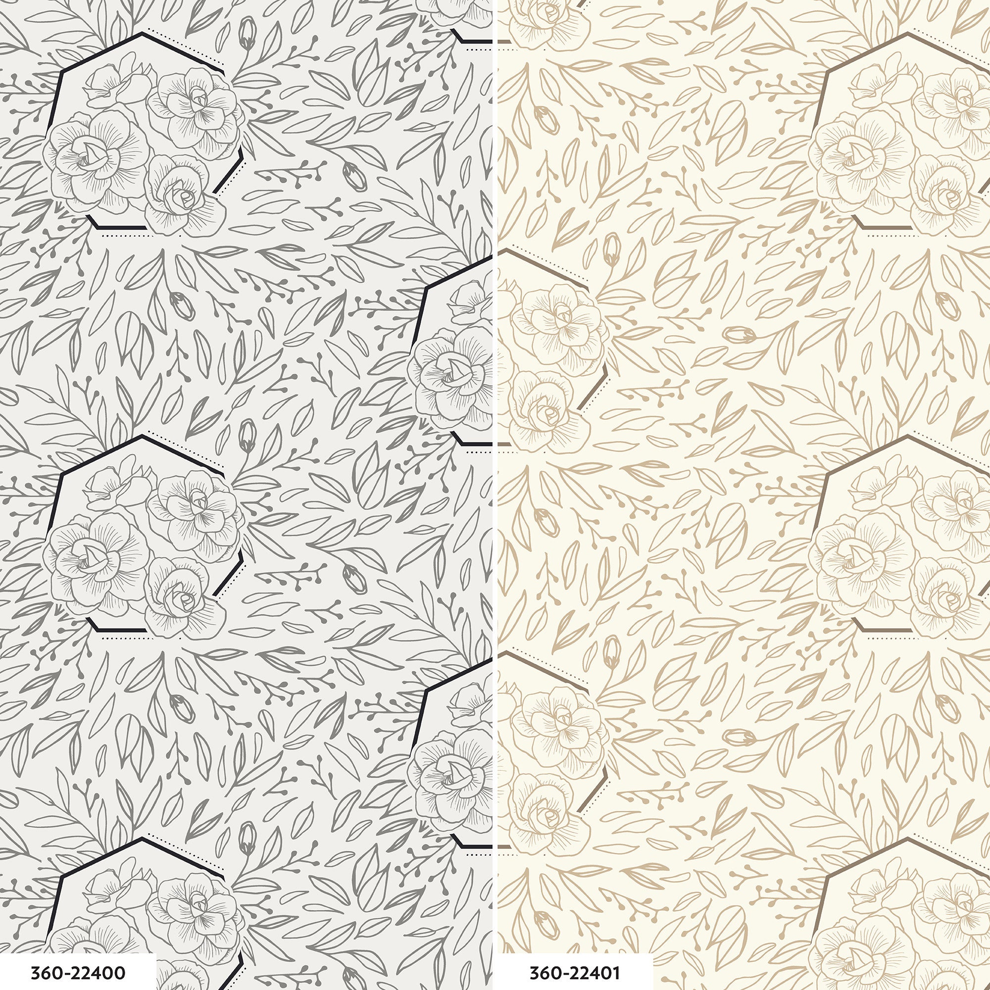 Geo Florals by Rosa V Design Natural Organic Canvas - Etsy