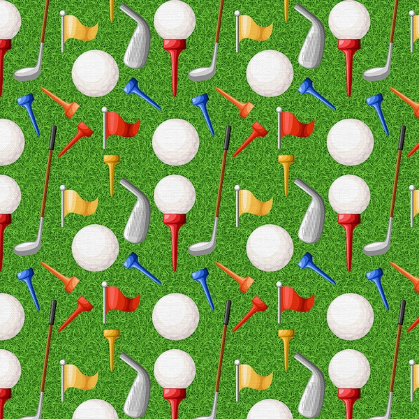 Golf Ball Print Cotton Fabric - Etsy