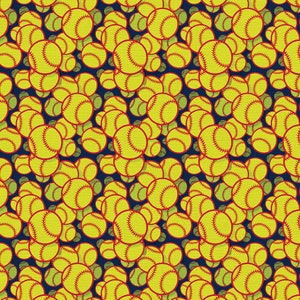 Softball Fabric: Sports Print Quilting Cotton by PBS Fabrics - Etsy