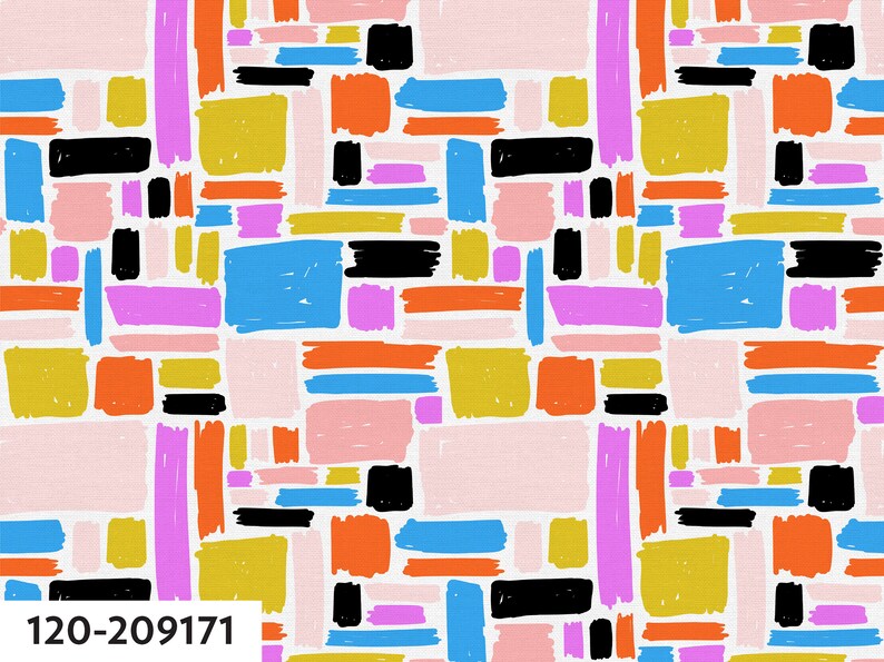 Abstract Collage by Ampersand Design Studio Bright Colorway - Etsy