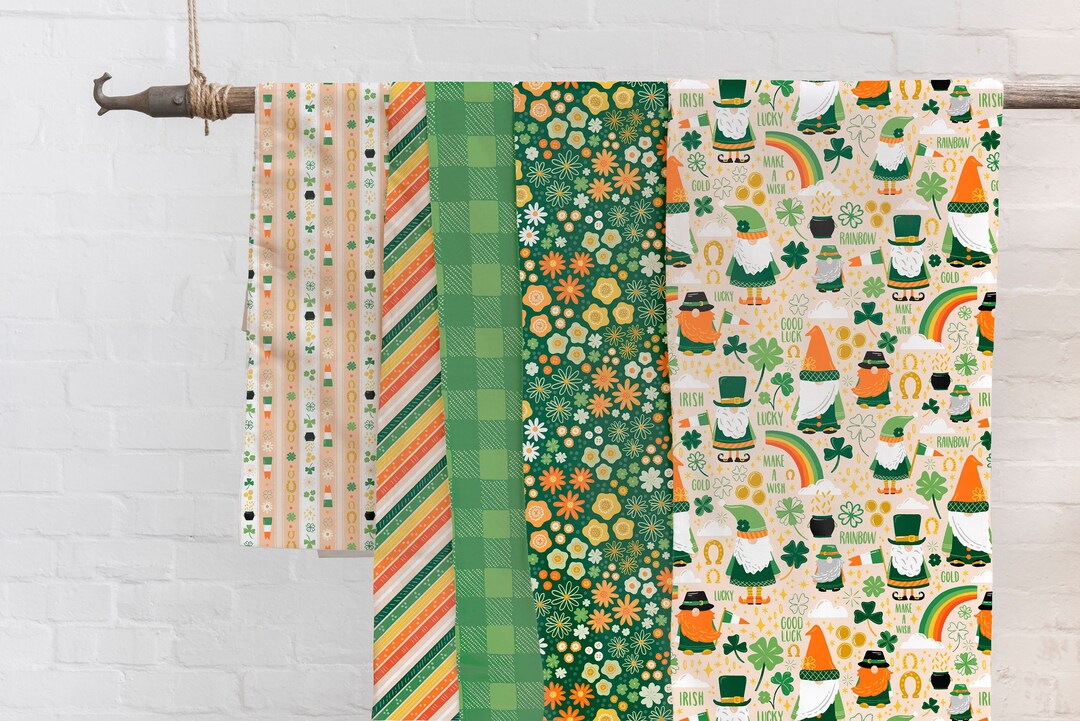 Luck of the Gnome by Zirkus Design - Paintbrush Studio Fabrics - Soft Cotton Fabric - Etsy