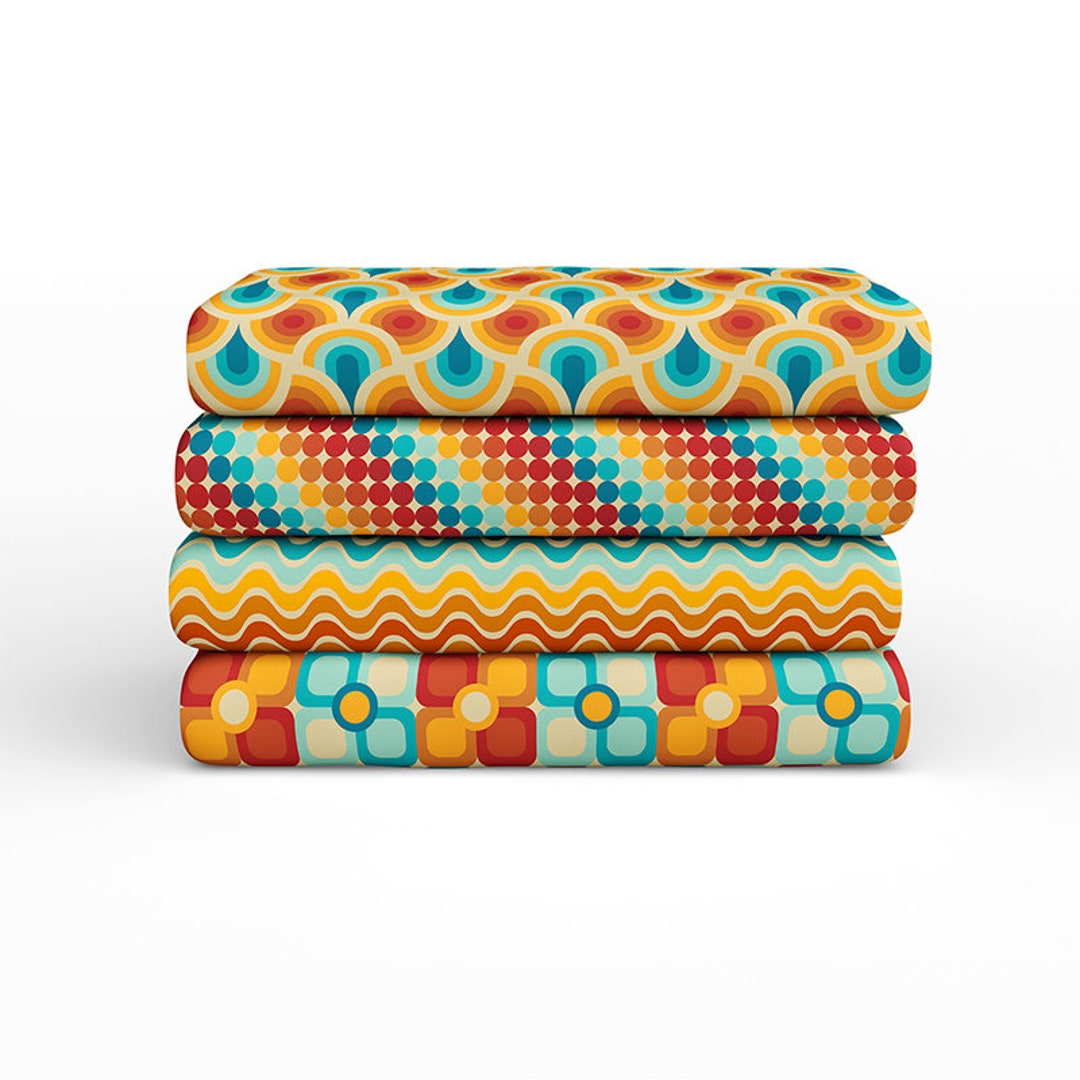 Retro Geos by Leanne Friedberg - Natural Organic Canvas - PBS ...