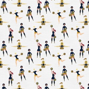 Cheerleading Cotton Fabric: Super Sports Print by PBS Fabrics - Etsy