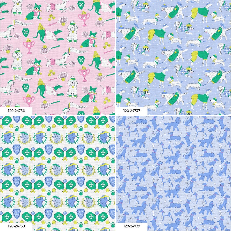 Country Club Canines Fabric: Whimsical Dogs Quilting Cotton by Krissy ...