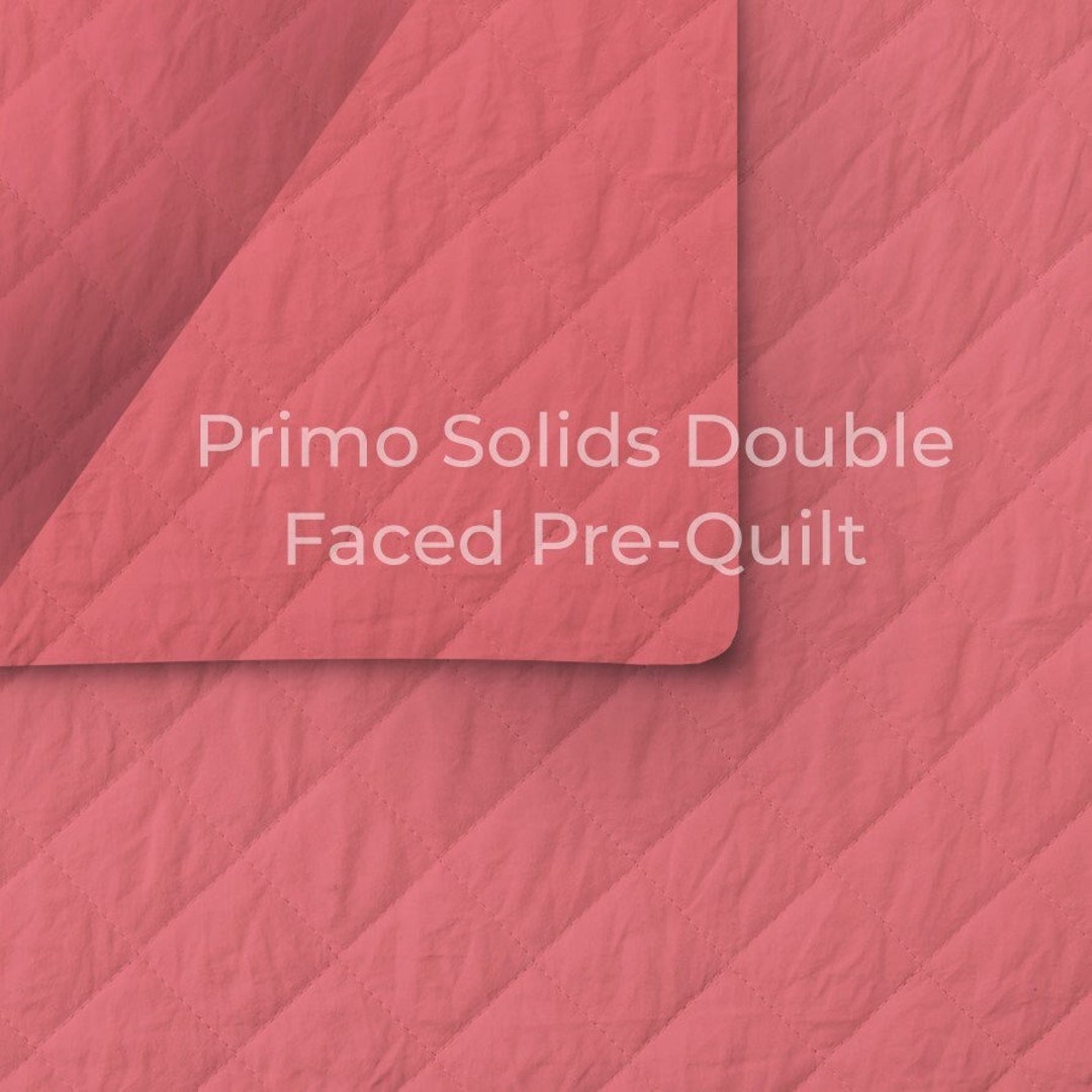 Primo Solids Double Faced Pre-quilt: Cotton Polyester Blend - One Yard ...