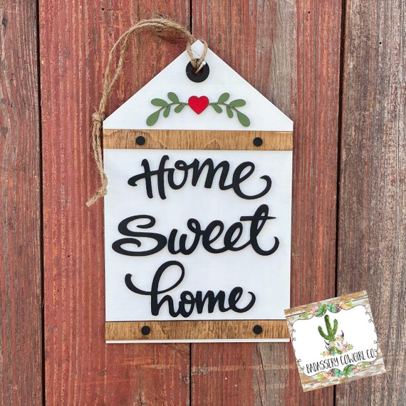 Farmhouse Home Sweet Home Tag SVG File Glowforge - Etsy