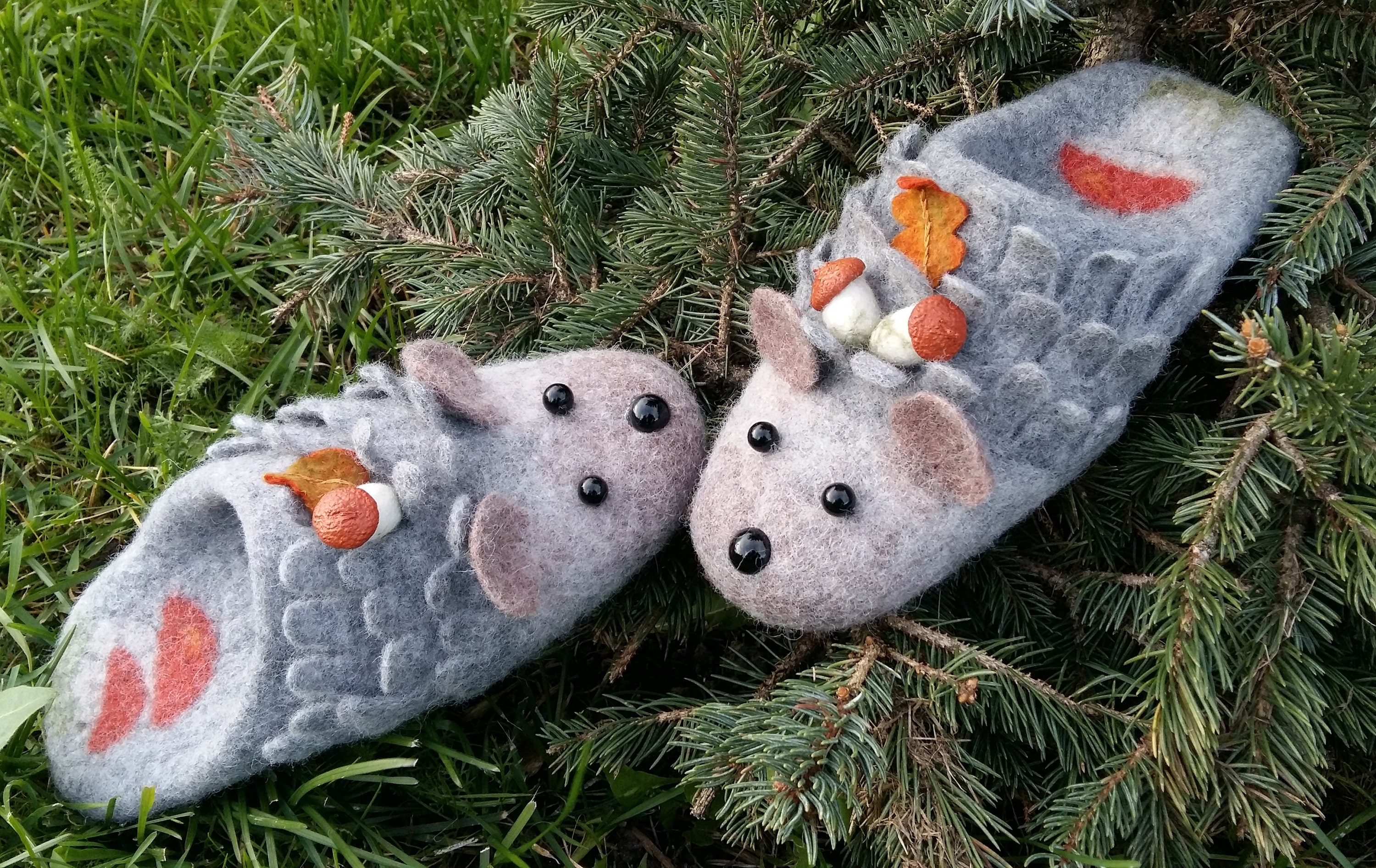 Custom Felted Slippers Custom Made Hedgehog Slippers Handmade - Etsy